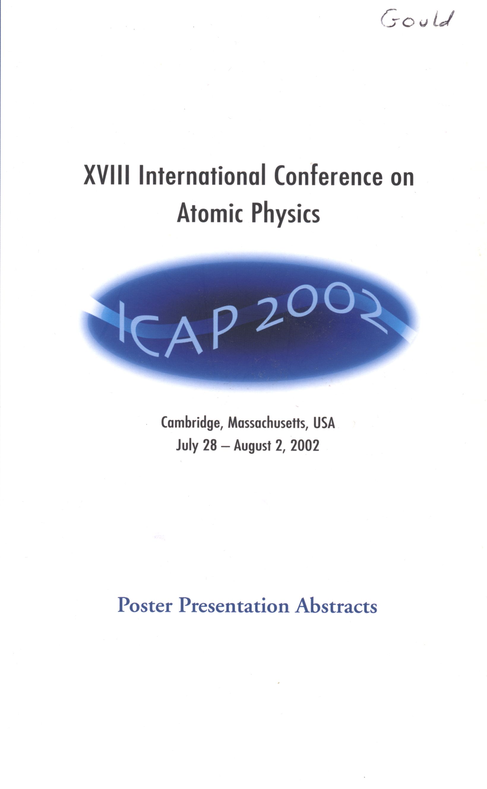 ICAP 2008, 21st International Conference on Atomic Physics XXI - Book ...